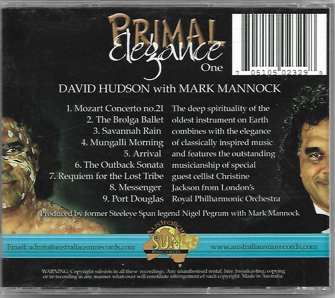 CD: Primal Elegance One by David Hudson with Mark Mannock – Umi Arts